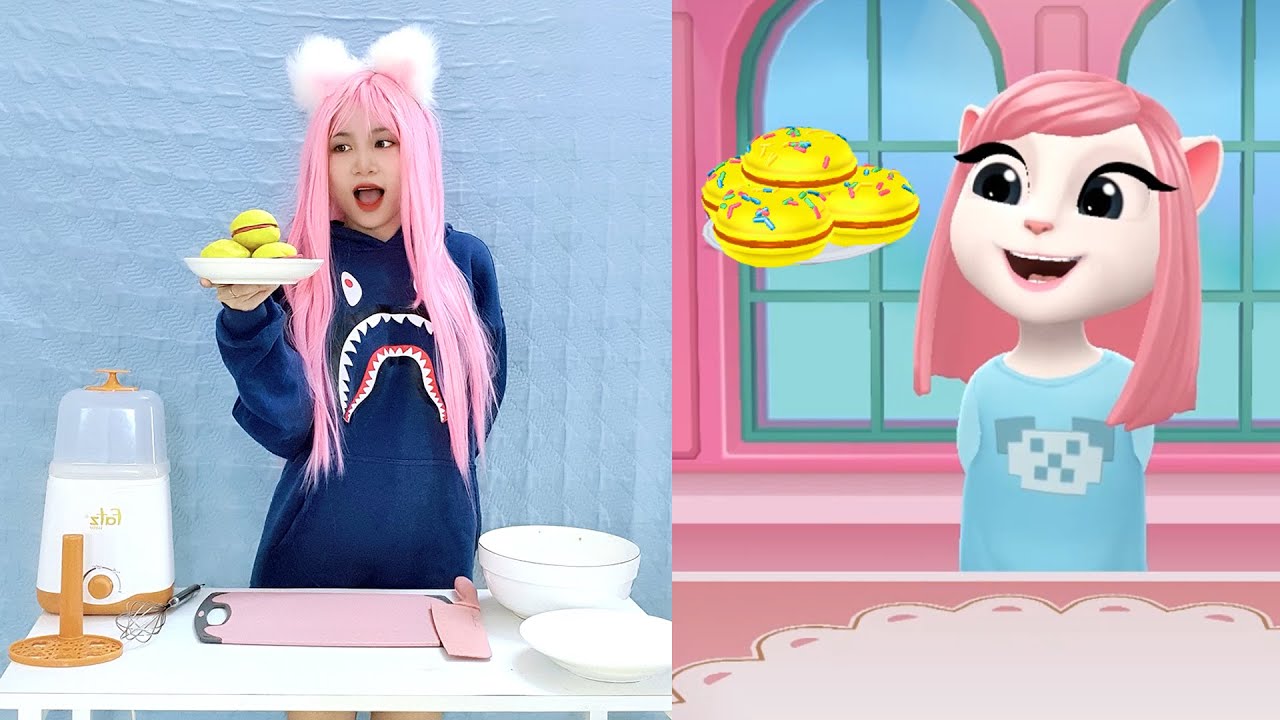 Imitate Angela to Make Super Delicious Cakes - My Talking Angela 2 Real ...