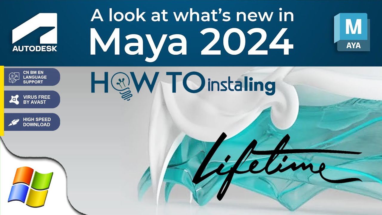 CARA INSTAL AUTODESK MAYA 2024 DI WINDOWS PC / LAPTOP - YouTube