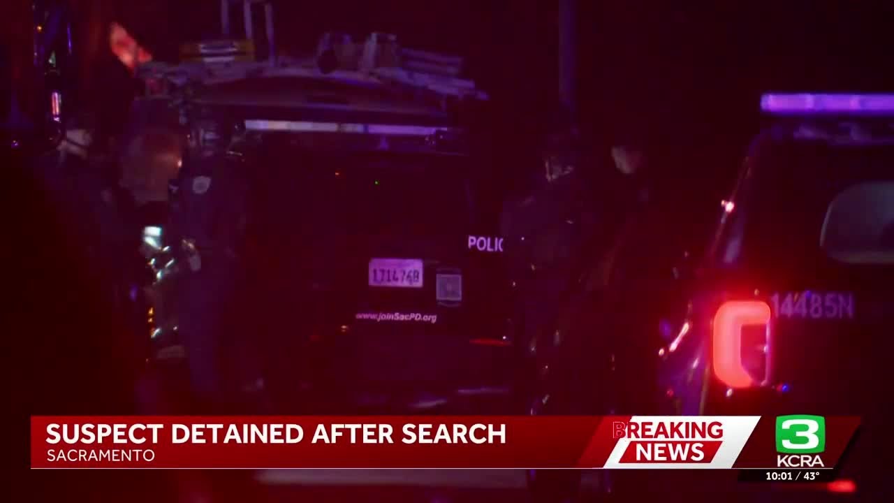 Police detain wanted suspect in Sacramento neighborhood - YouTube