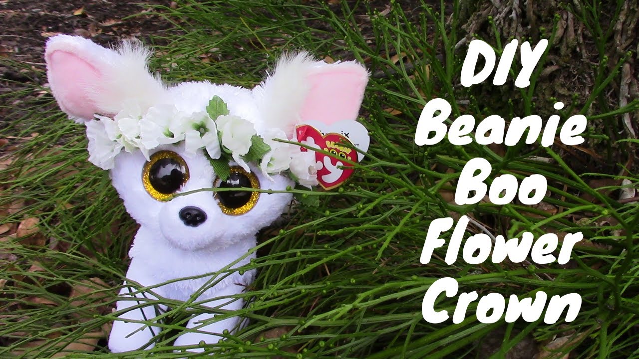 How to make a DIY Beanie Boo Flower Crown - YouTube