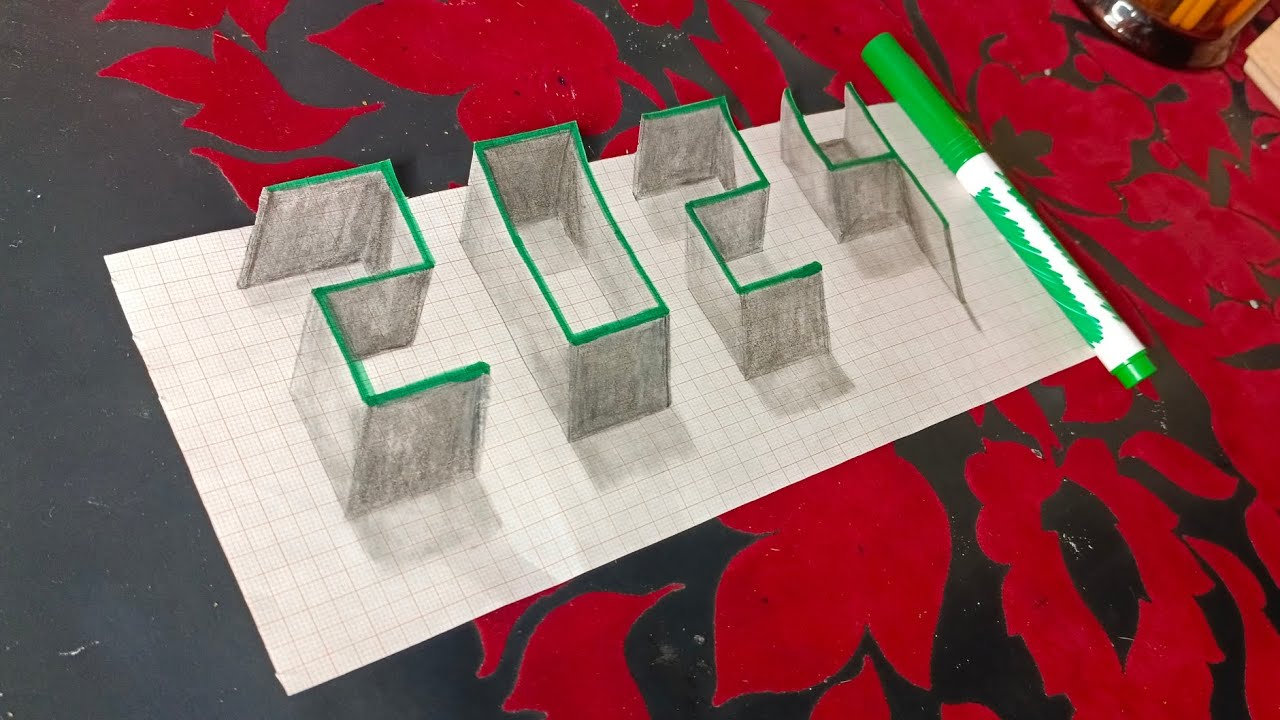 How to Draw a 3D 2024 - YouTube