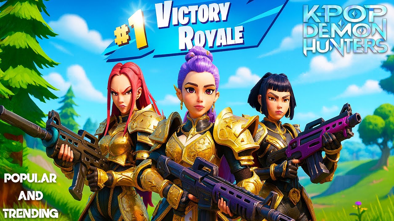 ''Locked & Loaded'' Lyric Video | Huntrix In Fortnite | KPop Demon ...