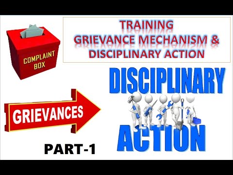 Grievance Mechanism & Disciplinary Action, Training, Part 1 - YouTube