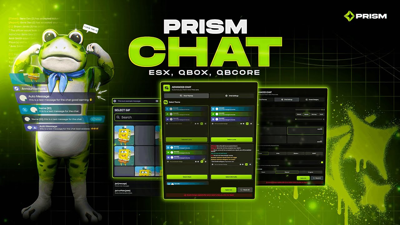 FiveM Advanced Chat | 5+ Themes, Settings Panel & Chat Options | [ESX ...
