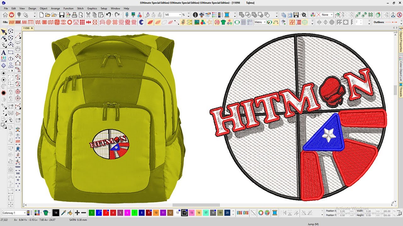 Hitman patch Embroidery logo for bag . - YouTube