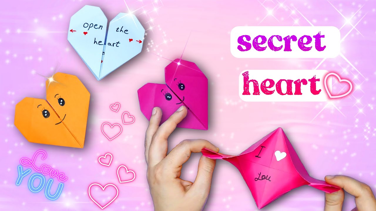 origami paper heart | how to make a paper heart with a secret message ...