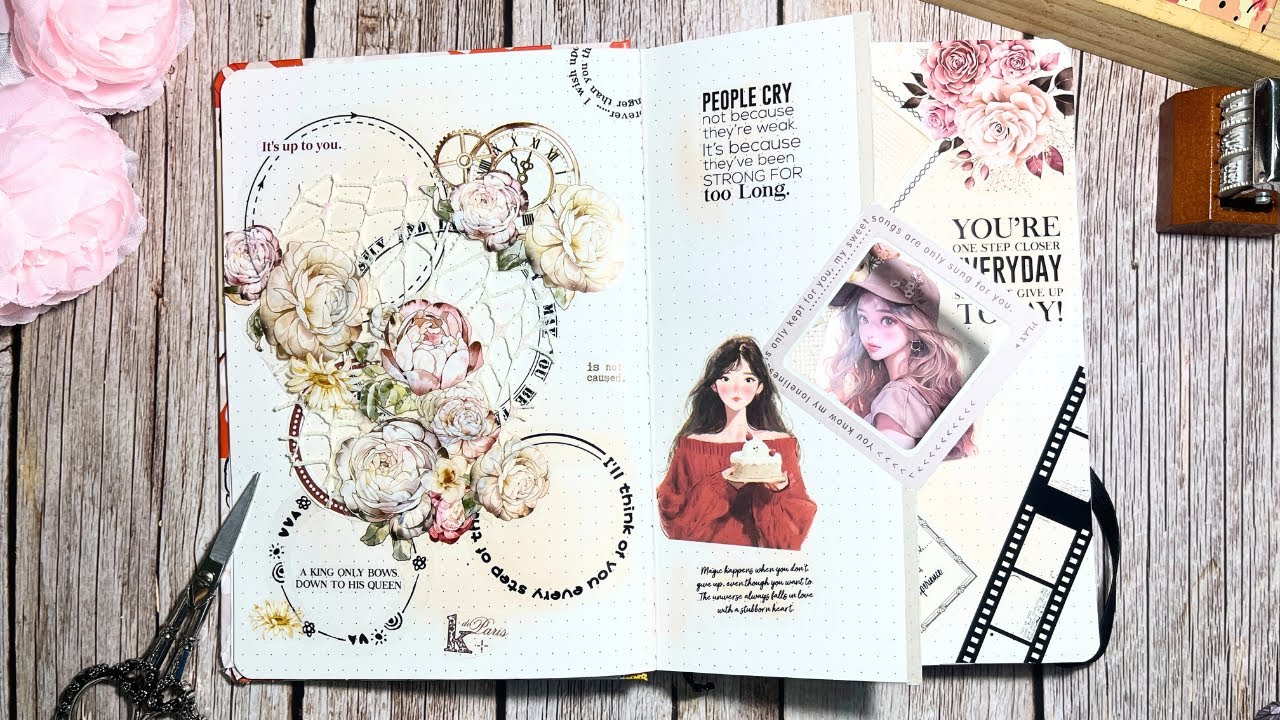 ASMR Journal｜Flowers and Love | Various sounds of collage｜Sleeping ...