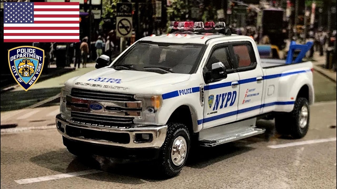 🇺🇸1:64 2019 Ford F-350 NYPD Dually Drivers Pick Up Series 2 by # ...