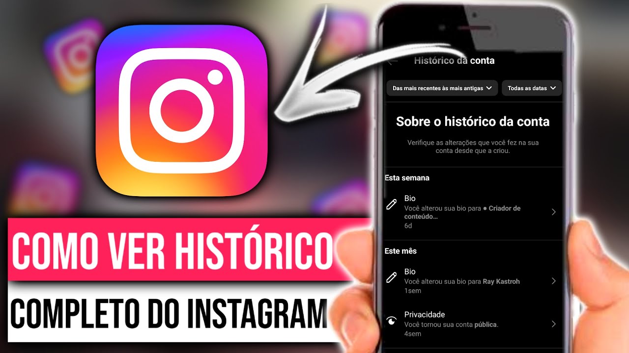COMO VER MEU HISTÓRICO COMPLETO DO INSTAGRAM - YouTube