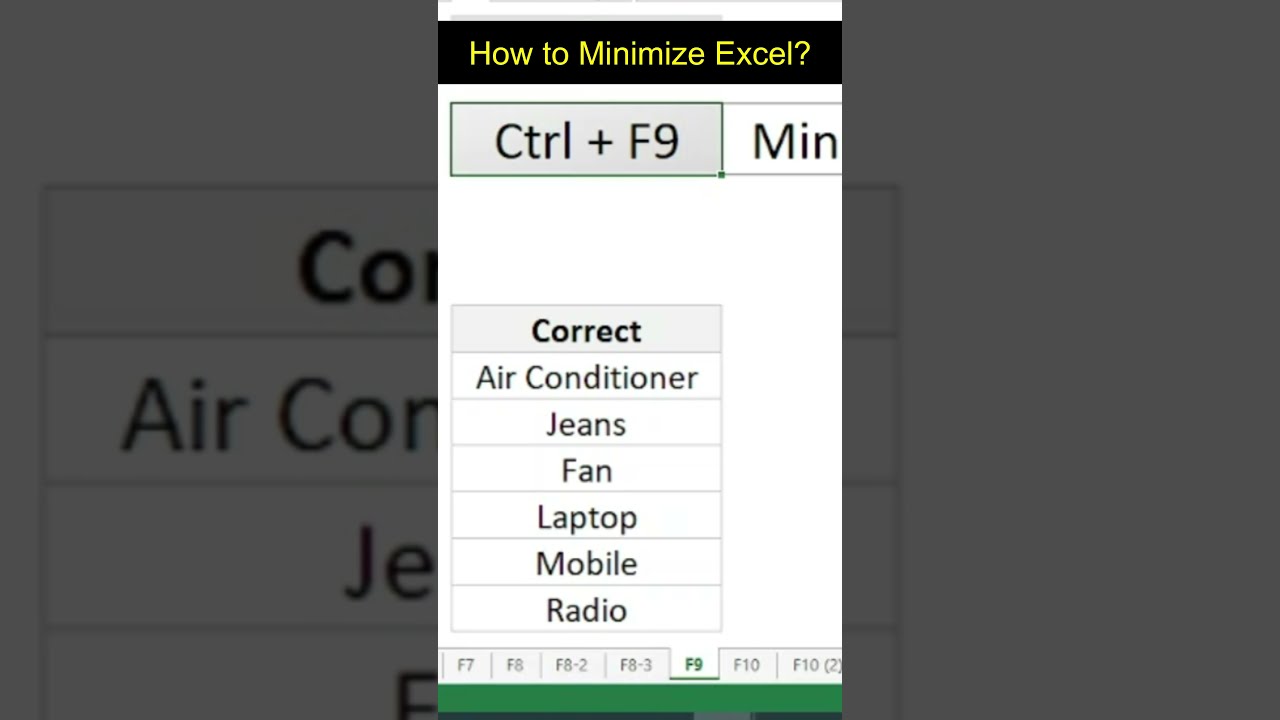 How To Minimize Excel shorts shortsvideo excel YouTube How To Minimize Excel shorts shortsvideo excel YouTube