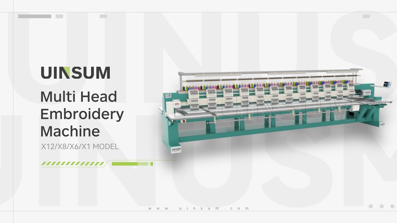 Multi Head Embroidery Machine - YouTube