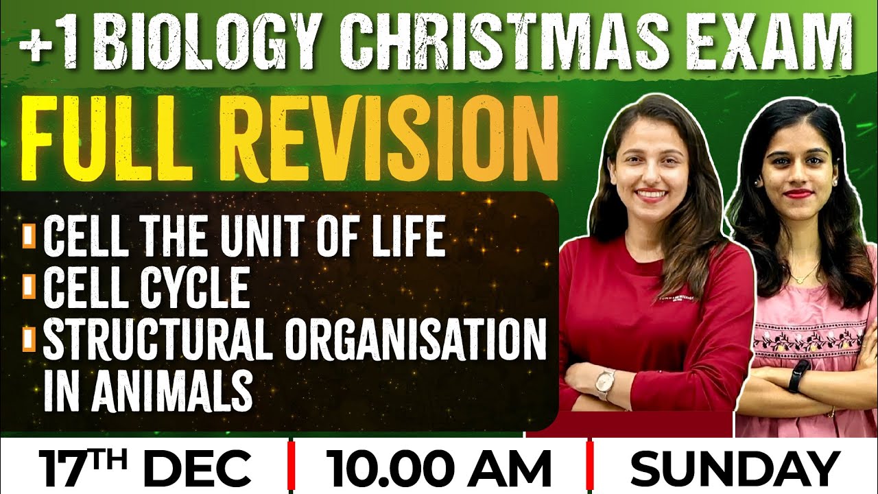 Plus one Biology Christmas Exam | Cell the unit of life / Cell Cycle ...