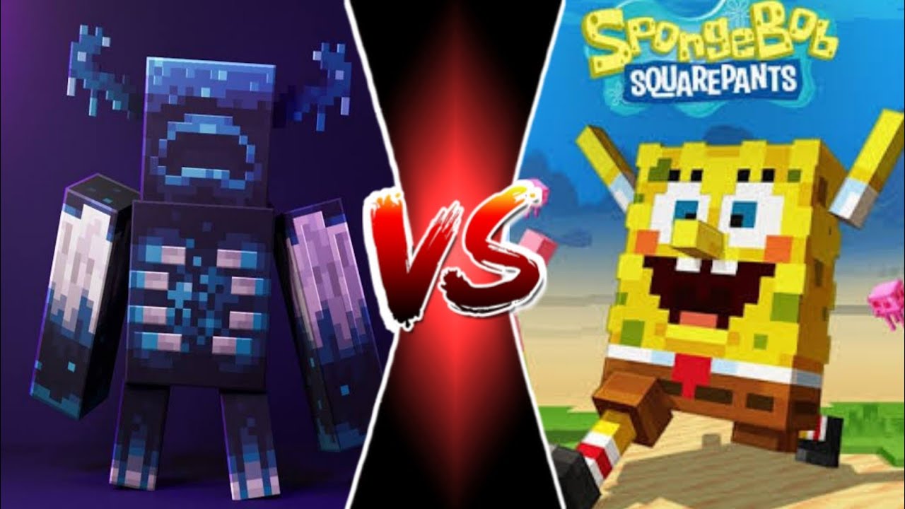 Warden vs Spongebob Squarepants in Minecraft - YouTube