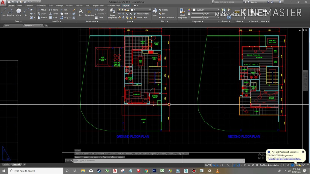 How to scale drawing from model space to paper space - YouTube