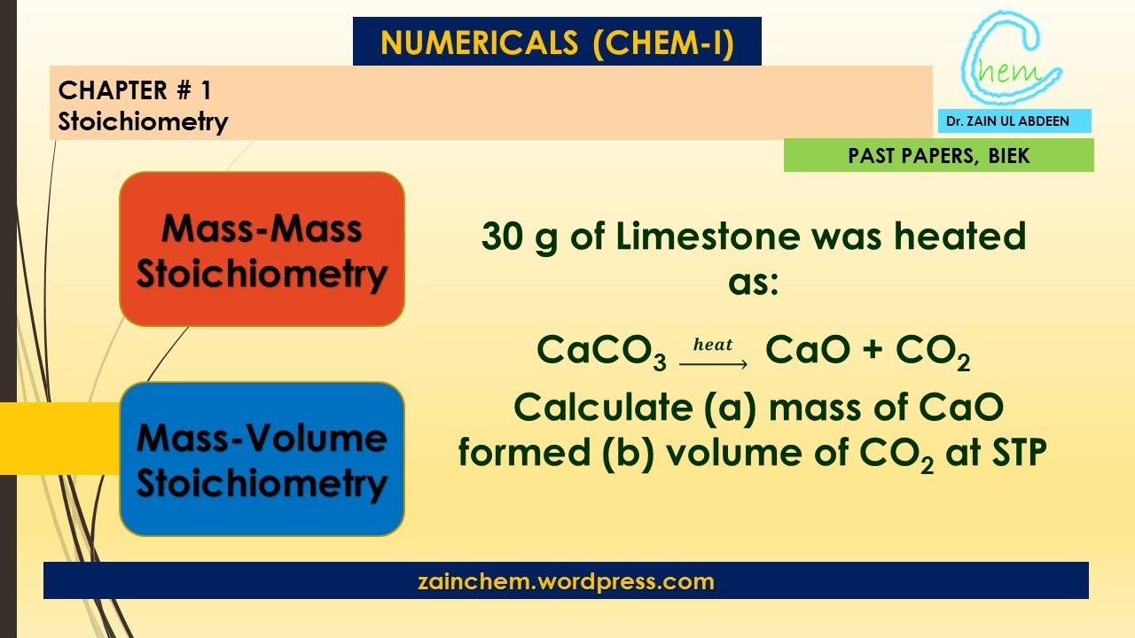 NUMERICAL Mass Mass & Mass Volume Stoichiometry - YouTube