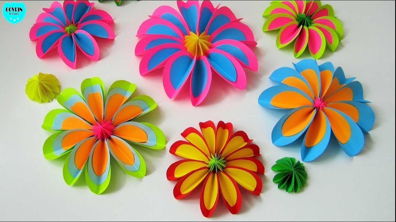 Cara Membuat Bunga Hias dari Kertas Origami | DIY Home Decor - YouTube