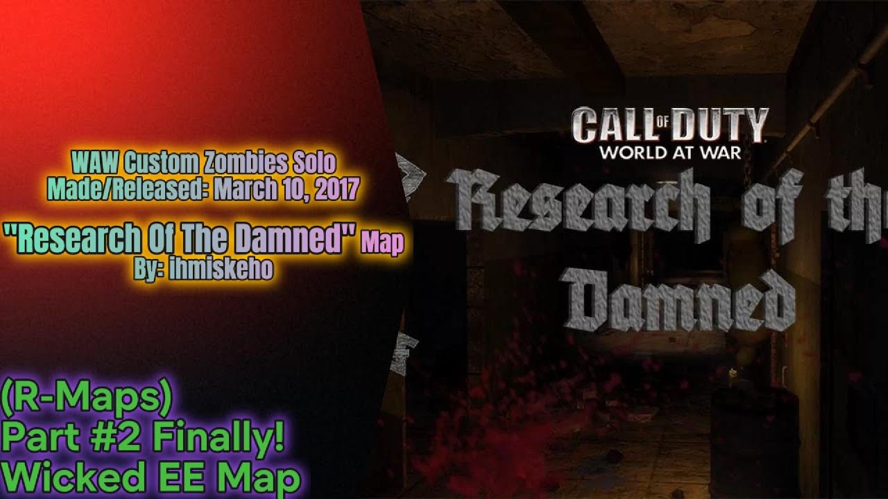 WAW Custom Zombies Solo "Researched Of The Damned" Map Part #2 Finally ...