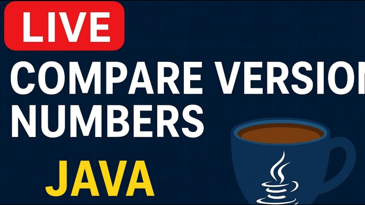 🔴 LeetCode 165 | Compare Version Numbers | Java Live Solution ...