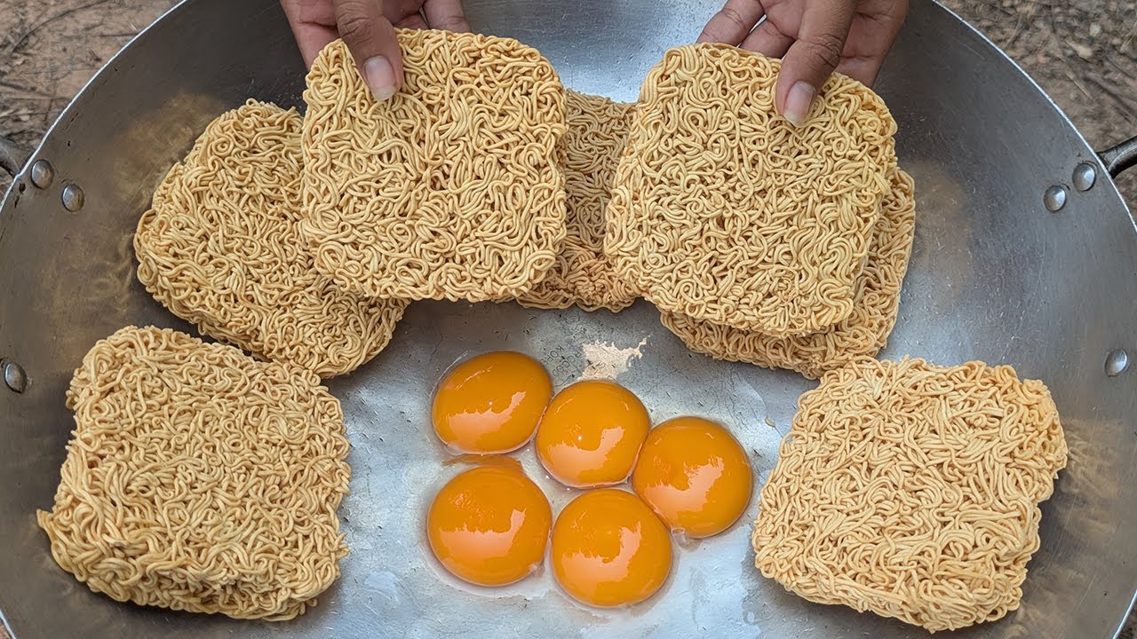 Tasty Eggs Fried Yellow Noodle Recipe / Kdeb Cooking - YouTube