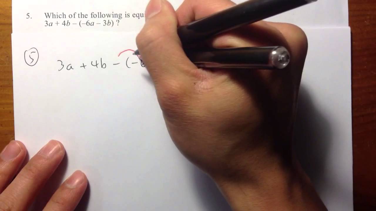 [COMPASS] (Q5.) Algebra, official practice problems - YouTube