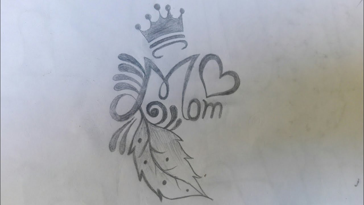 mom name drawings design #drawing #art - YouTube