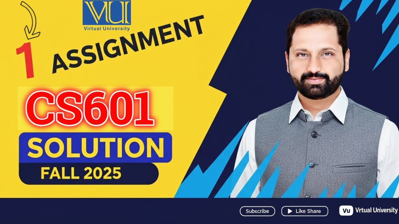 CS601 Assignment 1 solution Fall 2025 | CS601 Assignment 1 solution ...