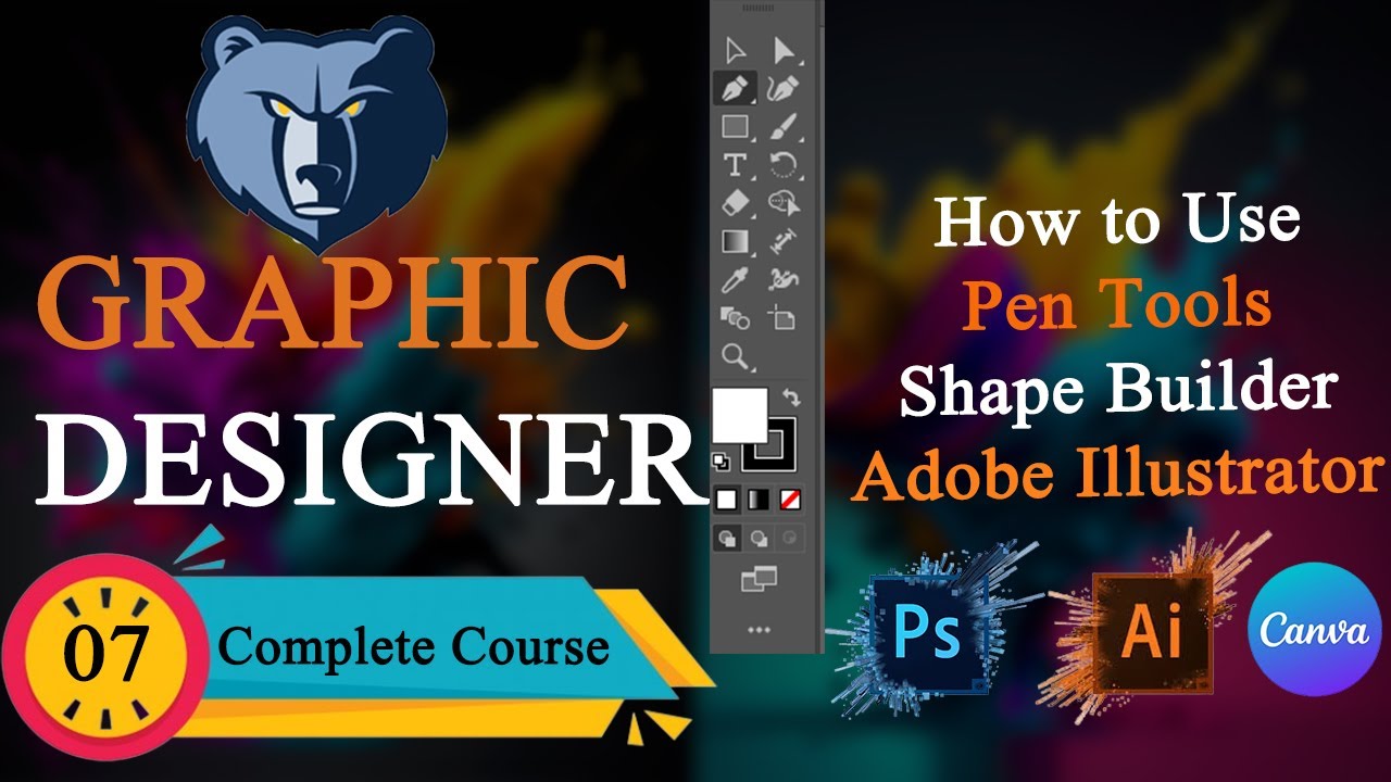 How to Use Pen tool and Shape Builder tool Adobe Illustrator - YouTube