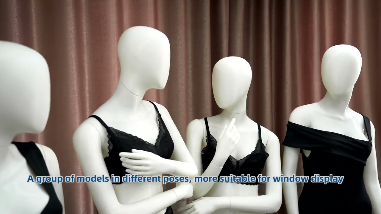 Window Display White Female Mannequin Hip Long Body Torso - YouTube