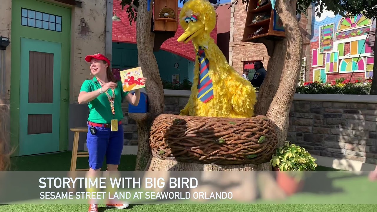 Storytime with Big Bird: Sesame Street Land at Seaworld Orlando, 02/ ...