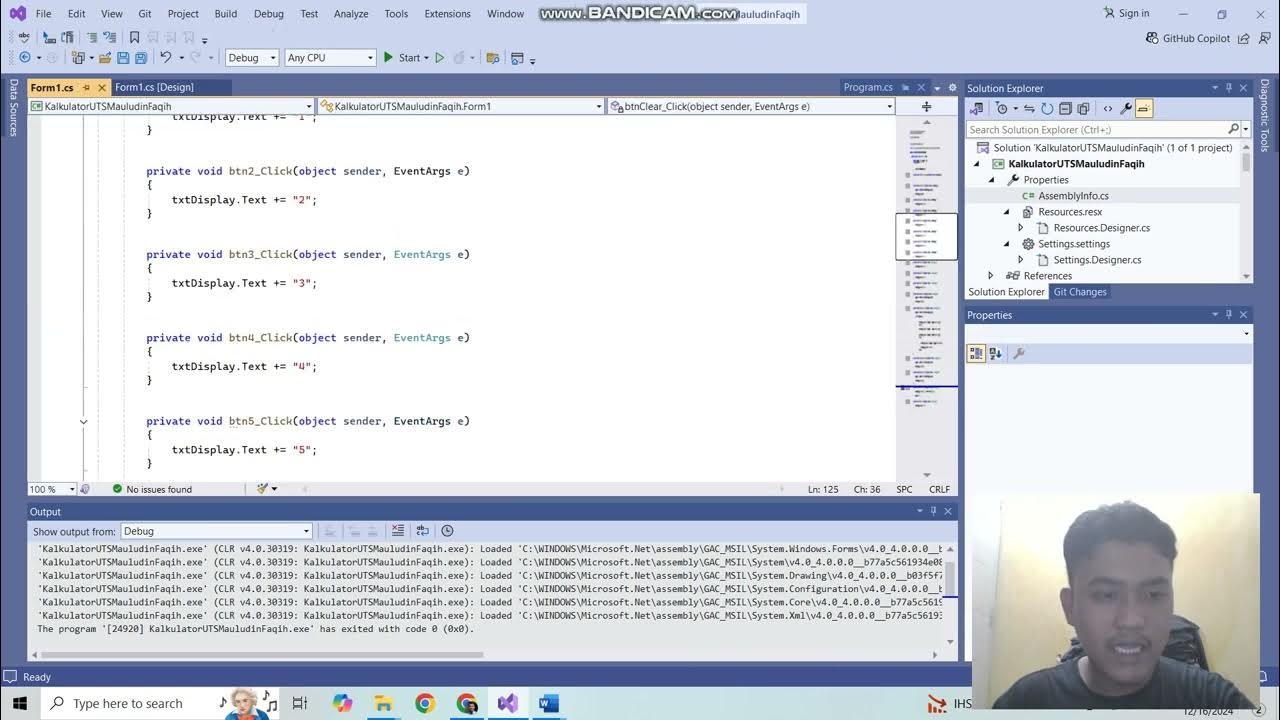 Program Kalkulator Menggunakan .NET berbasis Windows Forms - YouTube