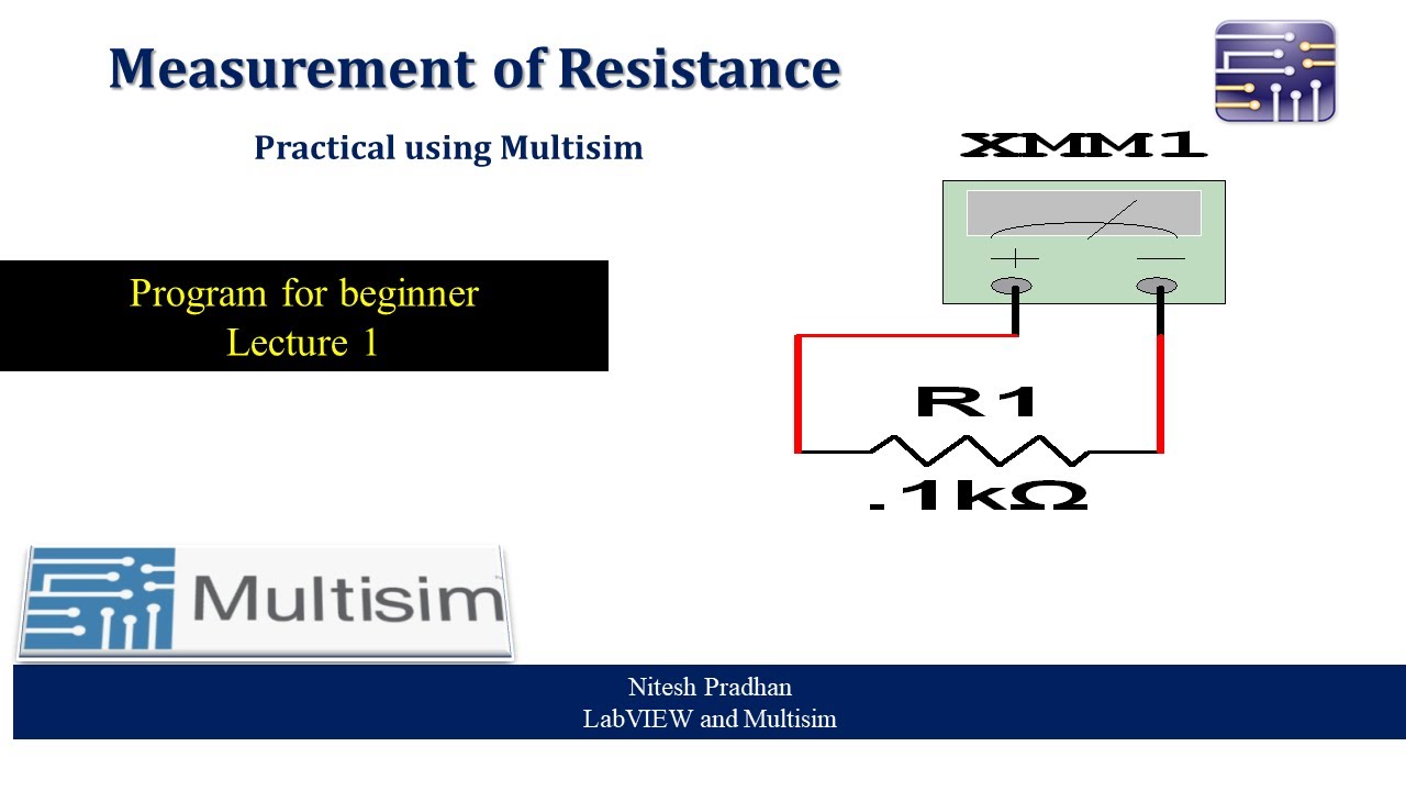Measurement of Resistance | Program for Beginner #Beginner #circuit # ...