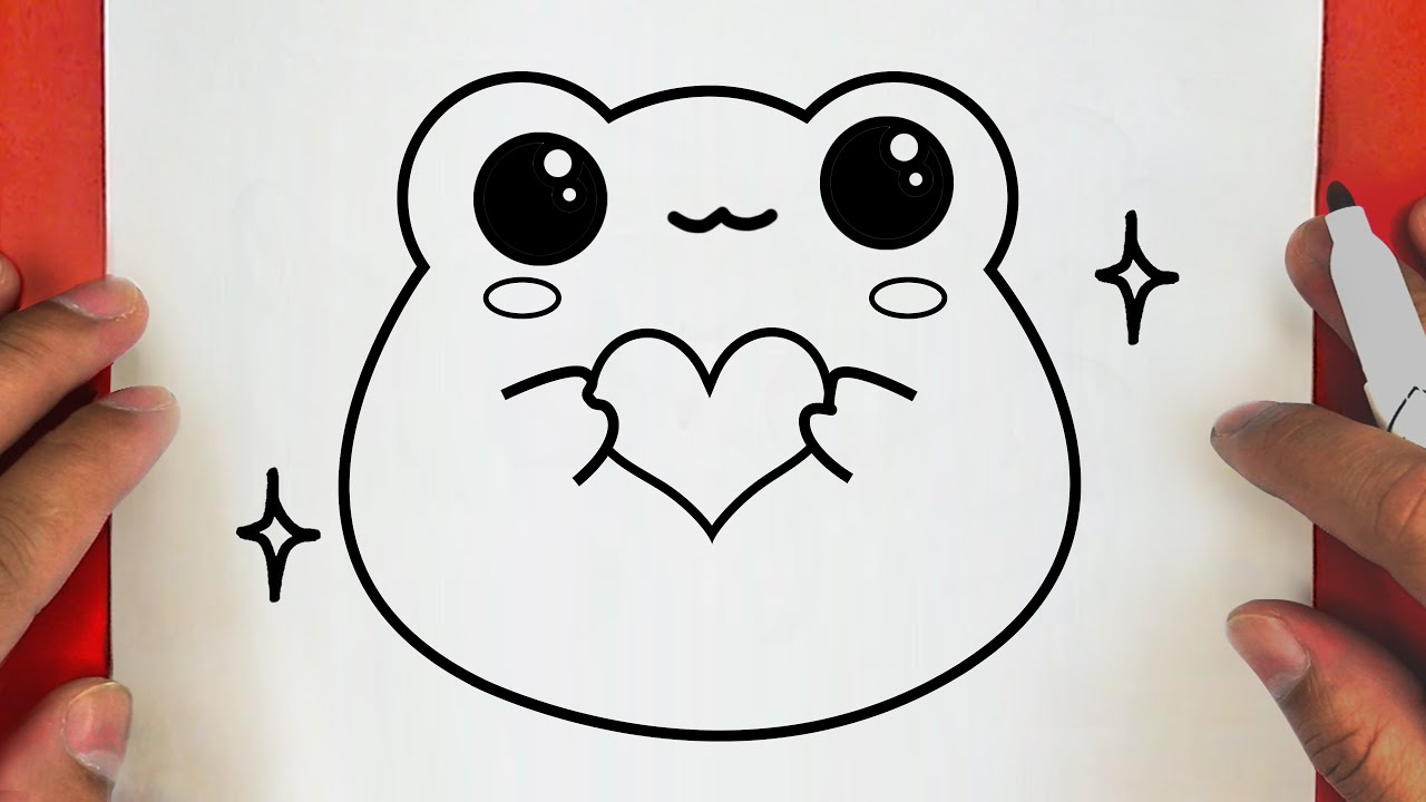 HOW TO DRAW A CUTE FORG, STEP BY STEP, DRAW Cute things - YouTube