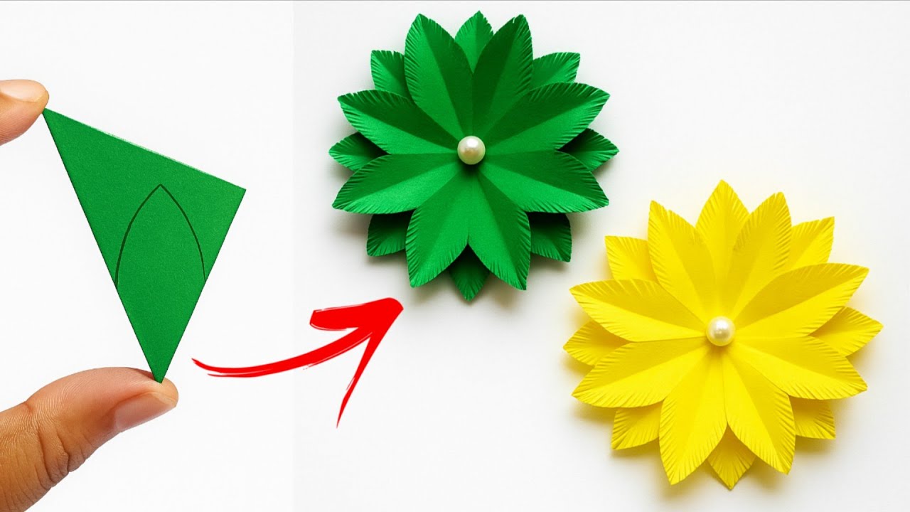 Paper Flower Making | How to Make a Easy Paper Flowers Step by Step ...