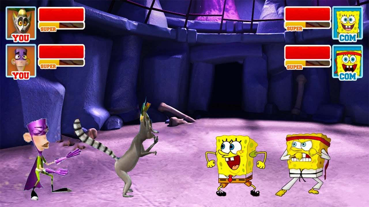 Super Brawl 2 Tag Team 2 vs 2: Fanboy and King Julien vs Karate ...