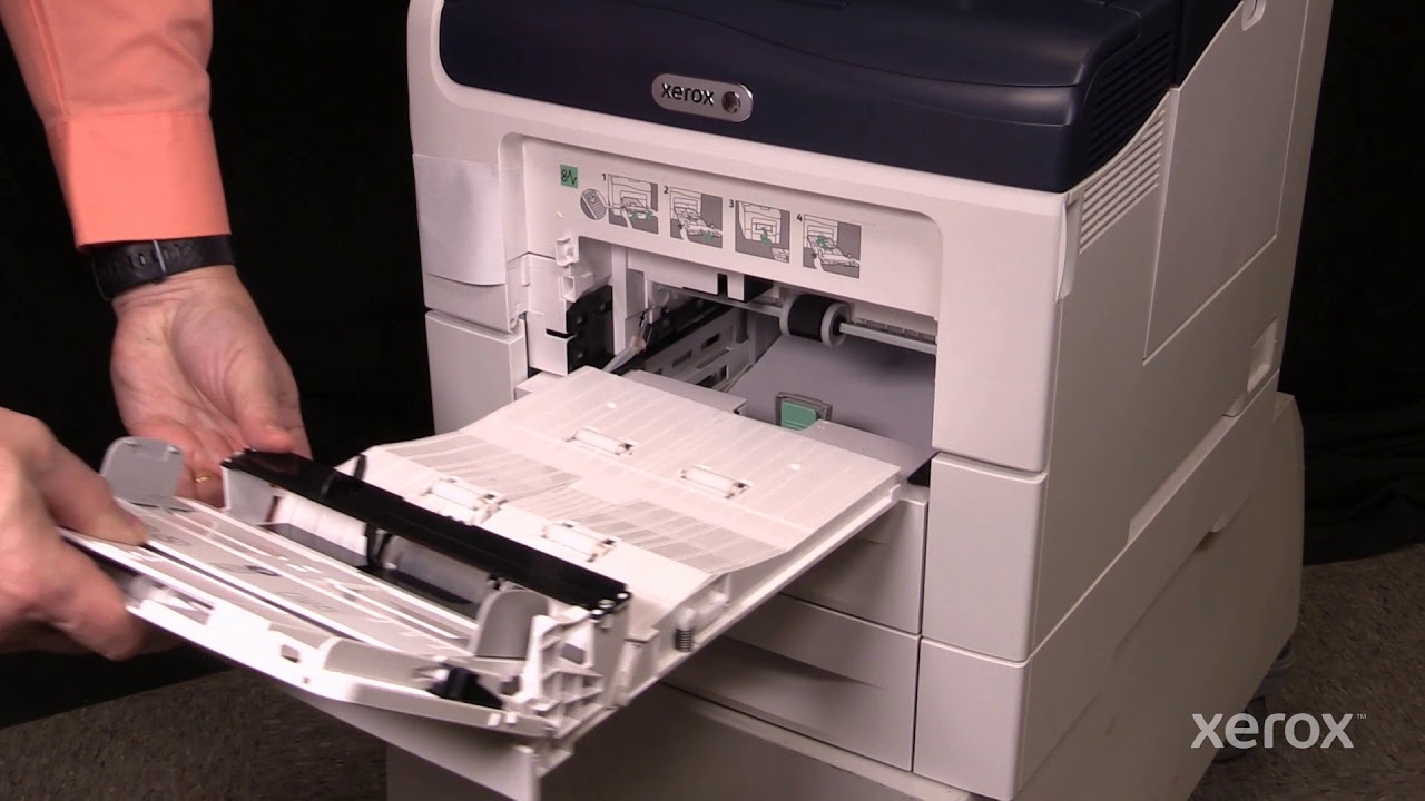 Xerox WorkCentre 6605 Printer Removing And Replacing The Bypass Tray xerox-workcentre-6605-printer-removing-and-replacing-the-bypass-tray