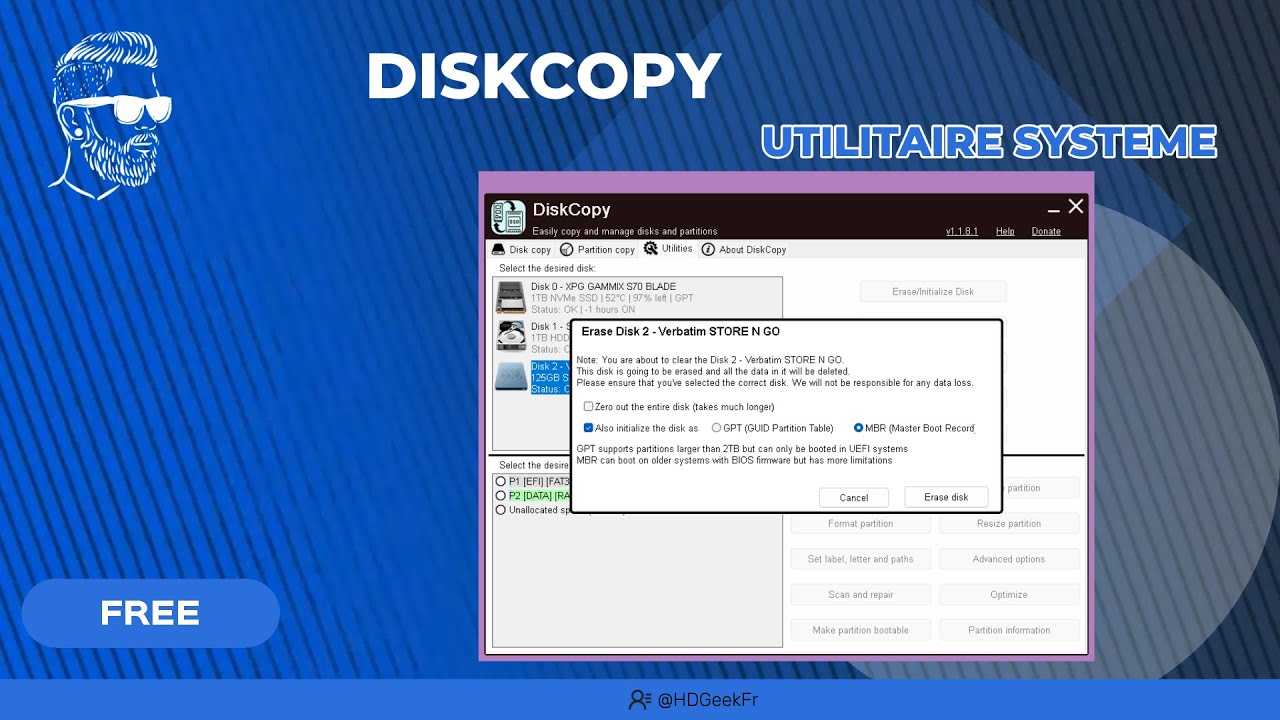 Diskcopy de Carifred : Le logiciel gratuit pour cloner et gérer vos ...