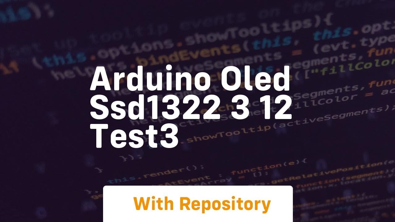 Arduino oled ssd1322 3 12 test3 - YouTube