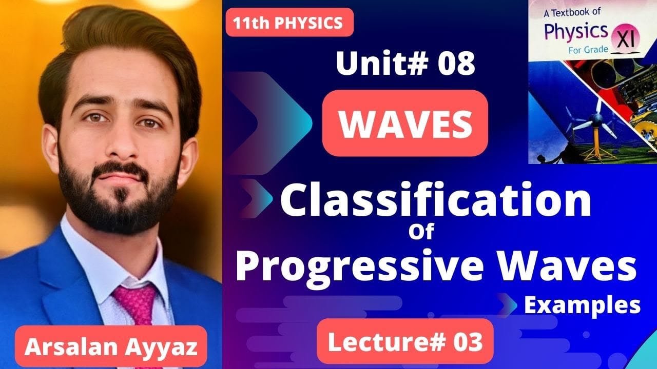 Lecture#3Topic: Classification of progressive waves|Transverse waves#Longitudina#waves#kpkboards ...