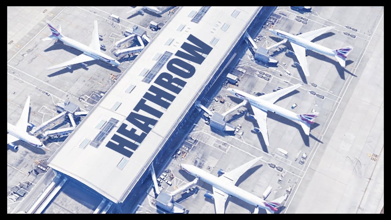 London Heathrow Airport aerial view in 3D || Heathrow Airport - YouTube