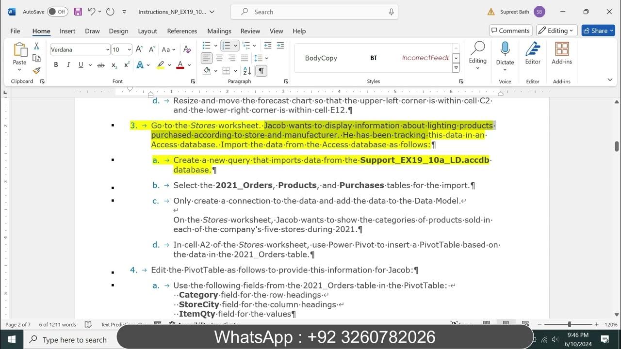 New Perspectives Excel 2019 | Module 10: SAM Project 1a | Excel Module ...