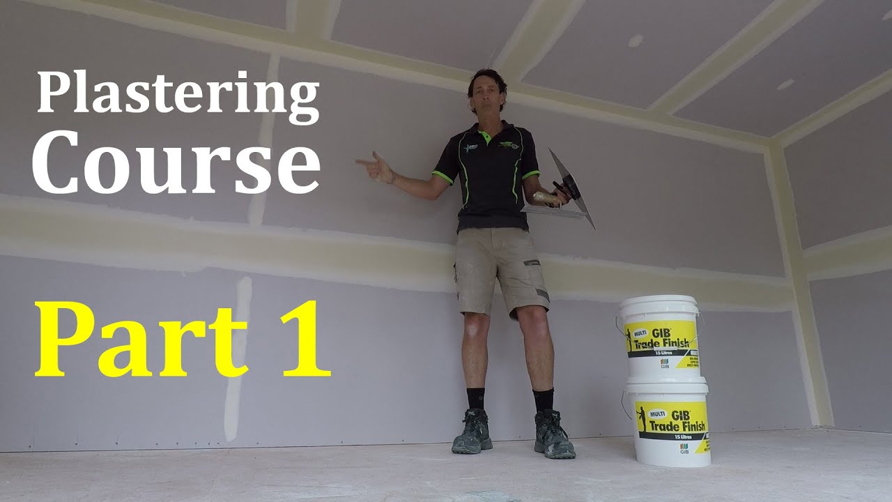 Interior Plastering COURSE - Taping Joints - Part 1 of 5 - YouTube