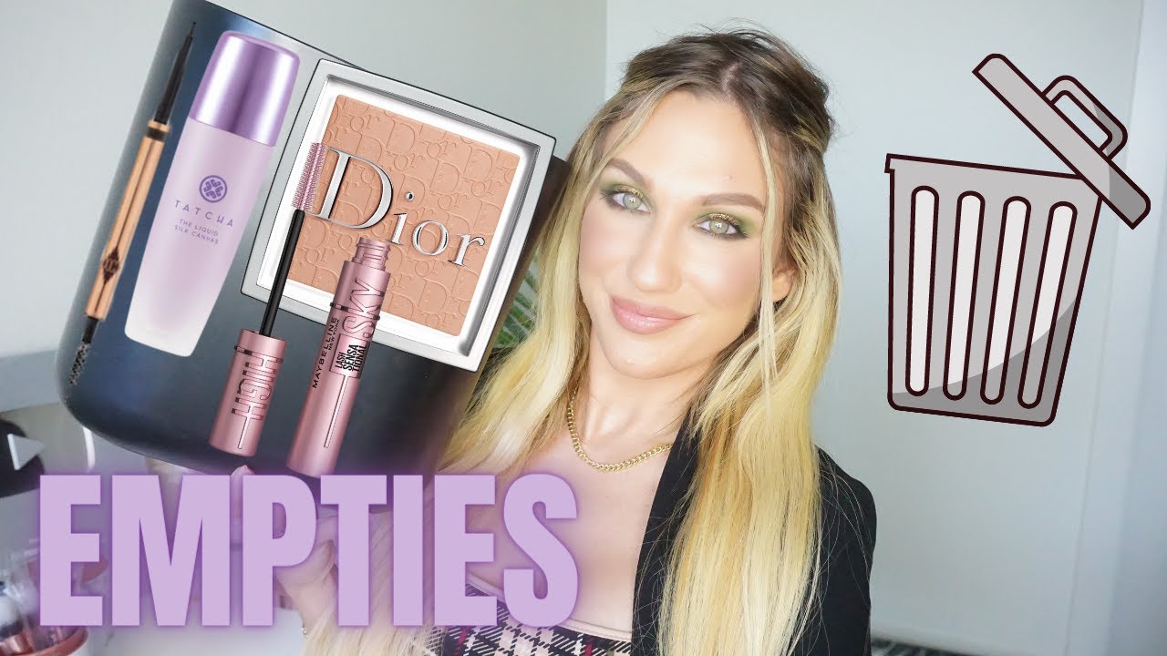 CASUALLY USING UP SO MANY PRODUCTS .... MAKEUP + SKINCARE EMPTIES - YouTube