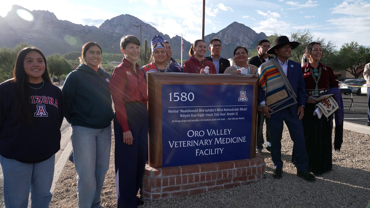 Navajo Language Sign Unveiling at College of Veterinary Medicine - YouTube