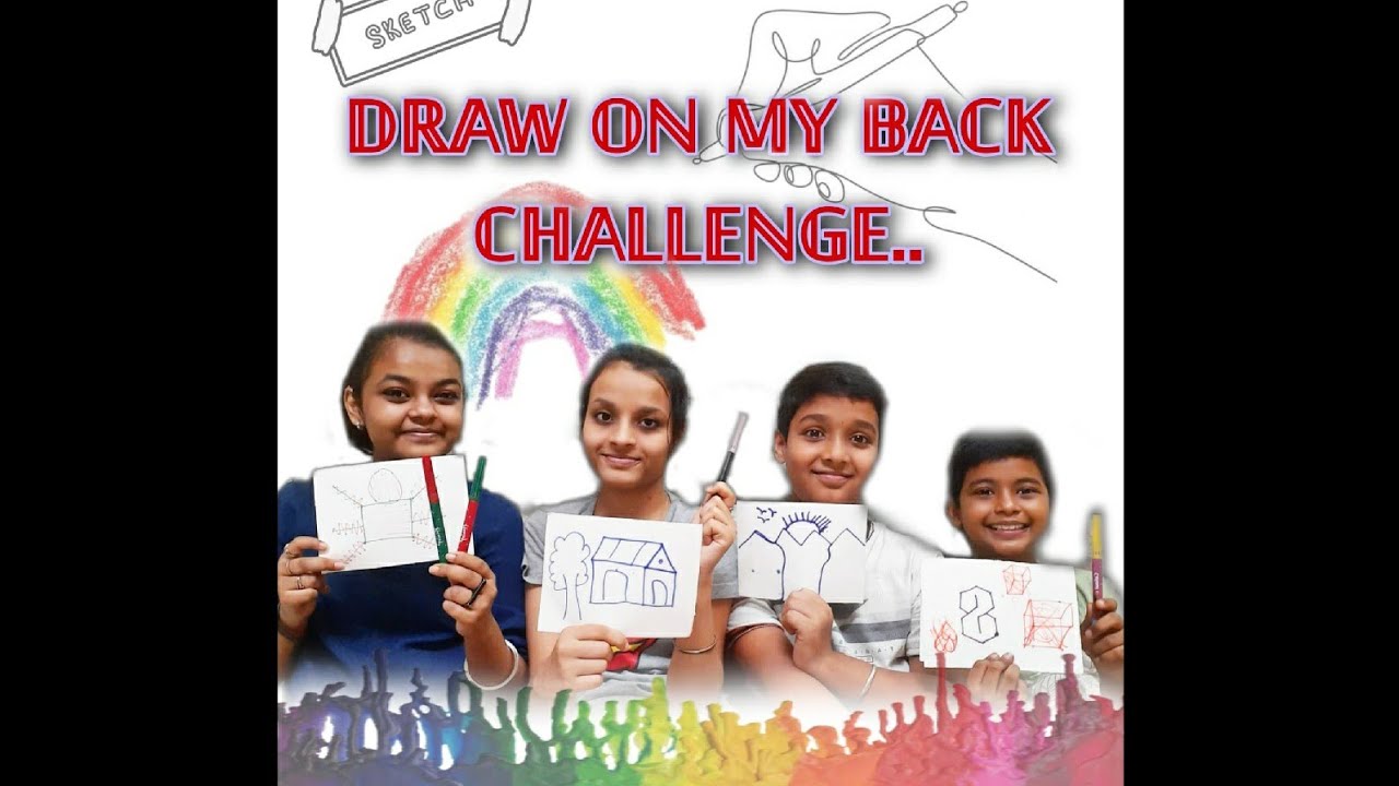 DRAW ON MY BACK CHALLENGE|DINO'S|*fun* - YouTube