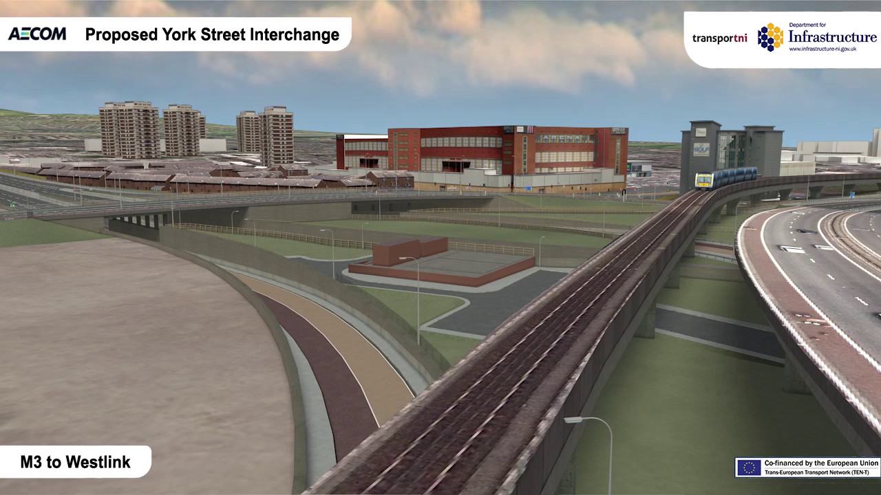 York Street Interchange : M3 to Westlink drive-thru animation - YouTube