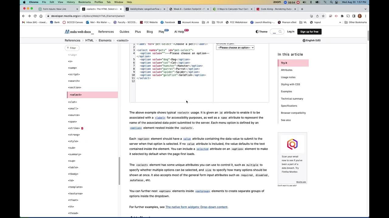 CIT93FA23 - Week 6 HTML to validate user input - YouTube