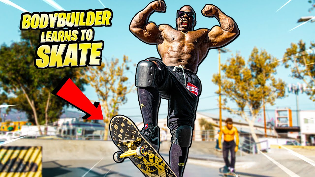 I TRIED SKATEBOARDING - BODYBUILDER LEARNS HOW TO SKATE - YouTube