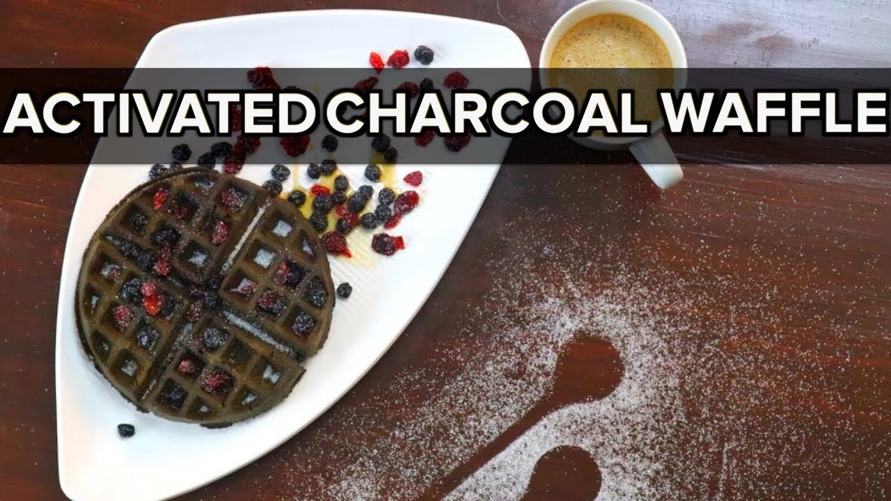 Black Belgian Waffles (made with Activated Coconut Charcoal) - YouTube