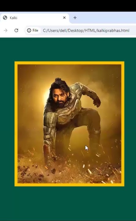 Kalki Prabhas Image Gray Scale Effect Using Hover Animation With Html And Css Css Hover