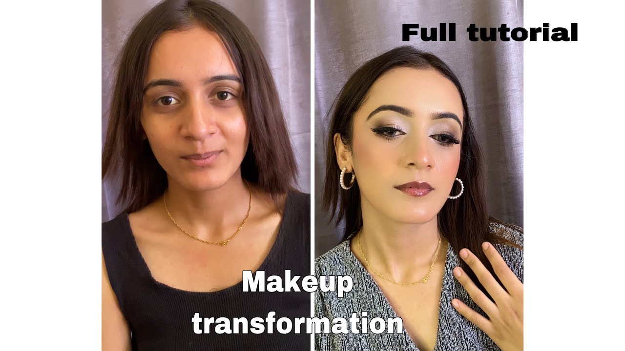 Glam makeup 🖤|| full tutorial || Makeup Transformation || - YouTube